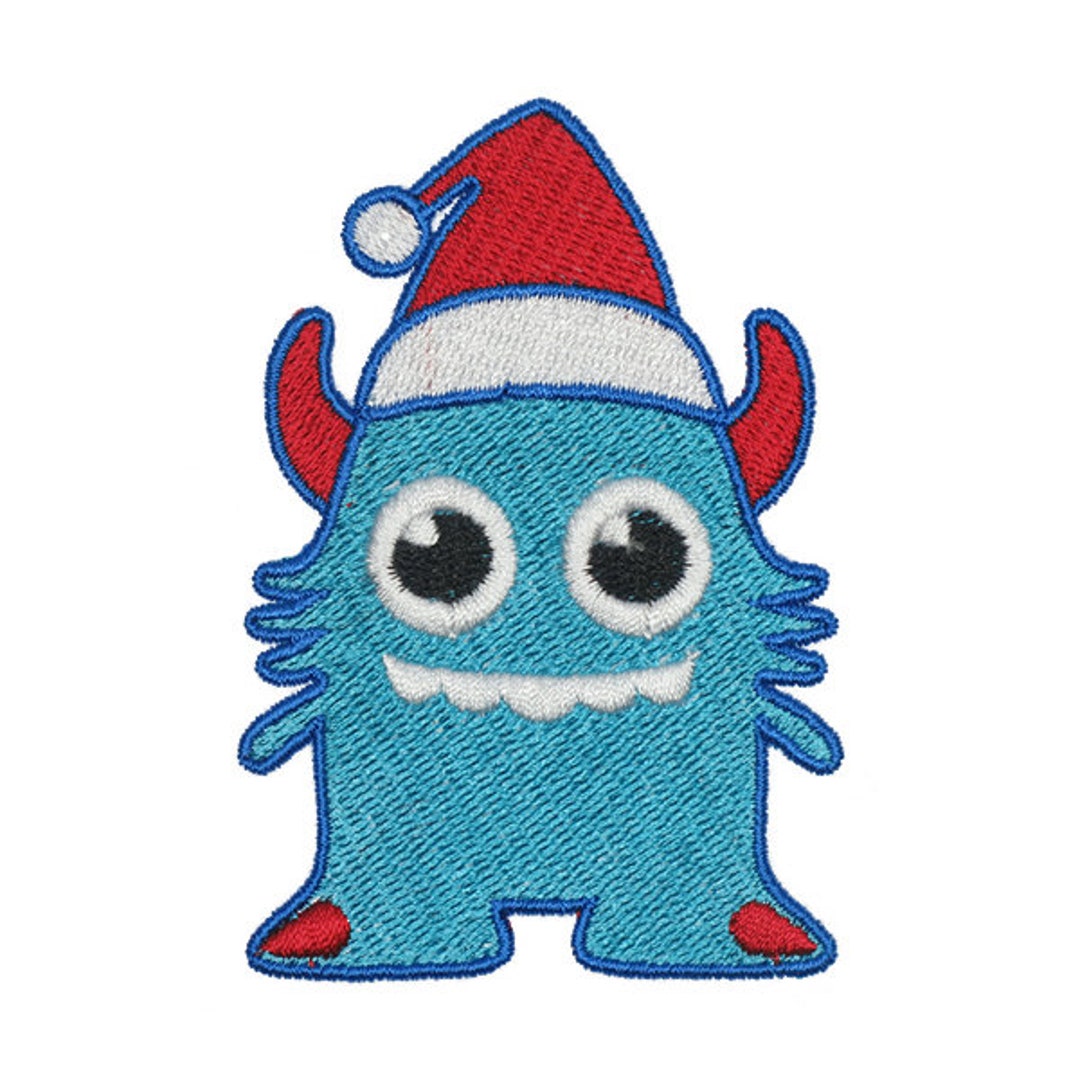 Christmas Monster Design Monogram Machine Embroidery INSTANT DOWNLOAD ...