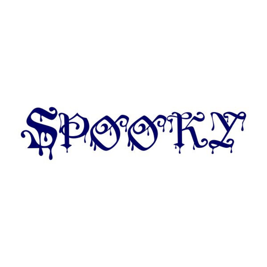 Spooky Halloween Font Cuttable Design SVG PNG DXF & Eps - Etsy