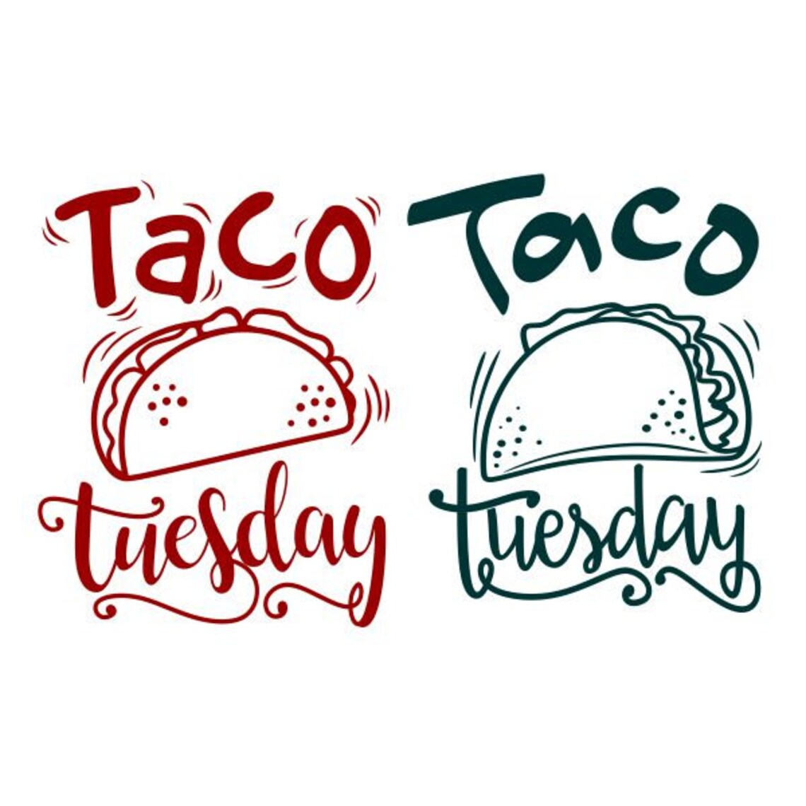 Taco Tuesday Cuttable Design SVG PNG DXF & Eps Designs Cameo - Etsy