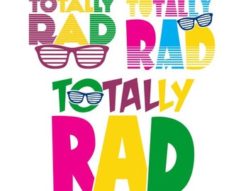 Totally Rad Svg | Etsy
