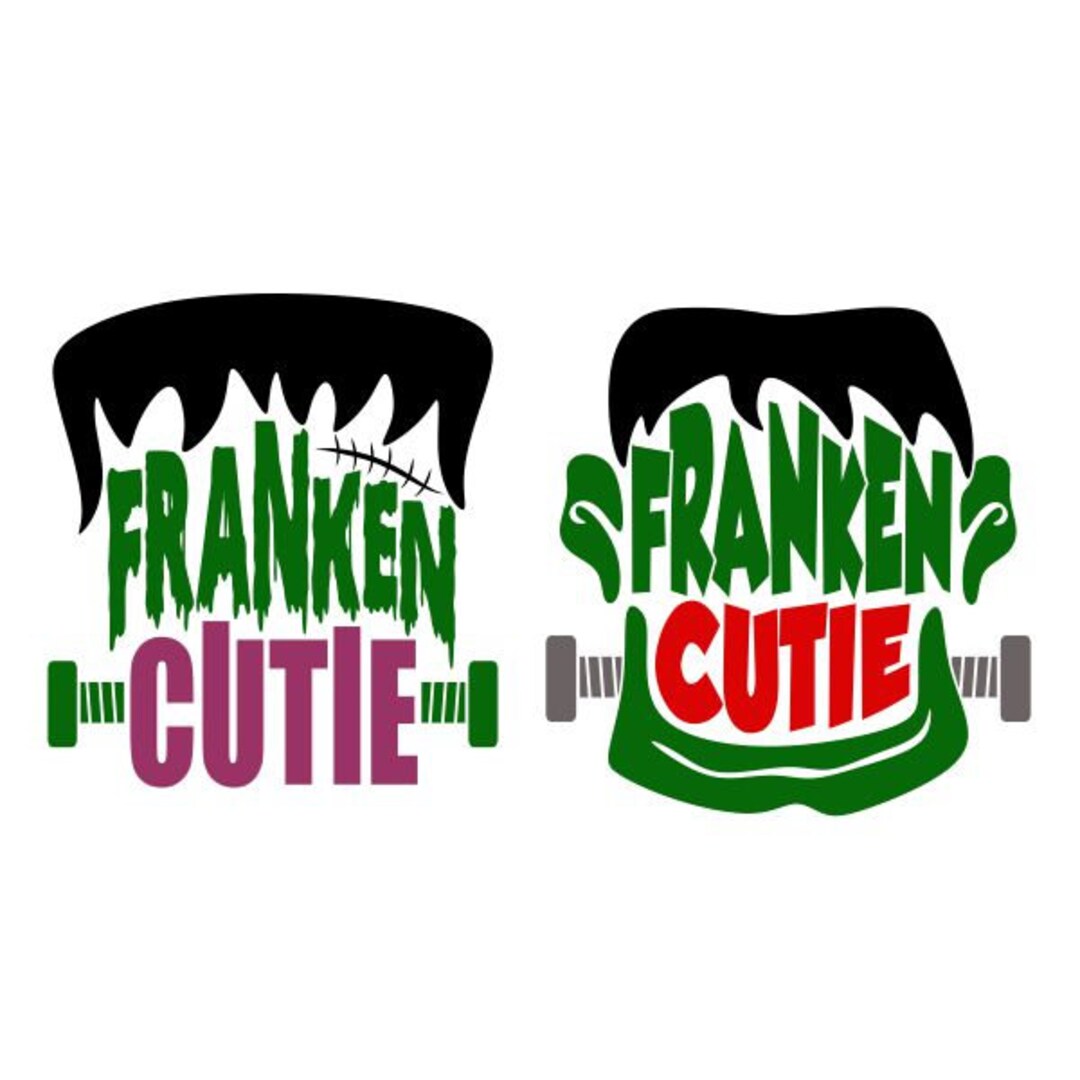 Franken Frankenstein Cutie Monster Halloween Cuttable SVG PNG DXF & Eps ...