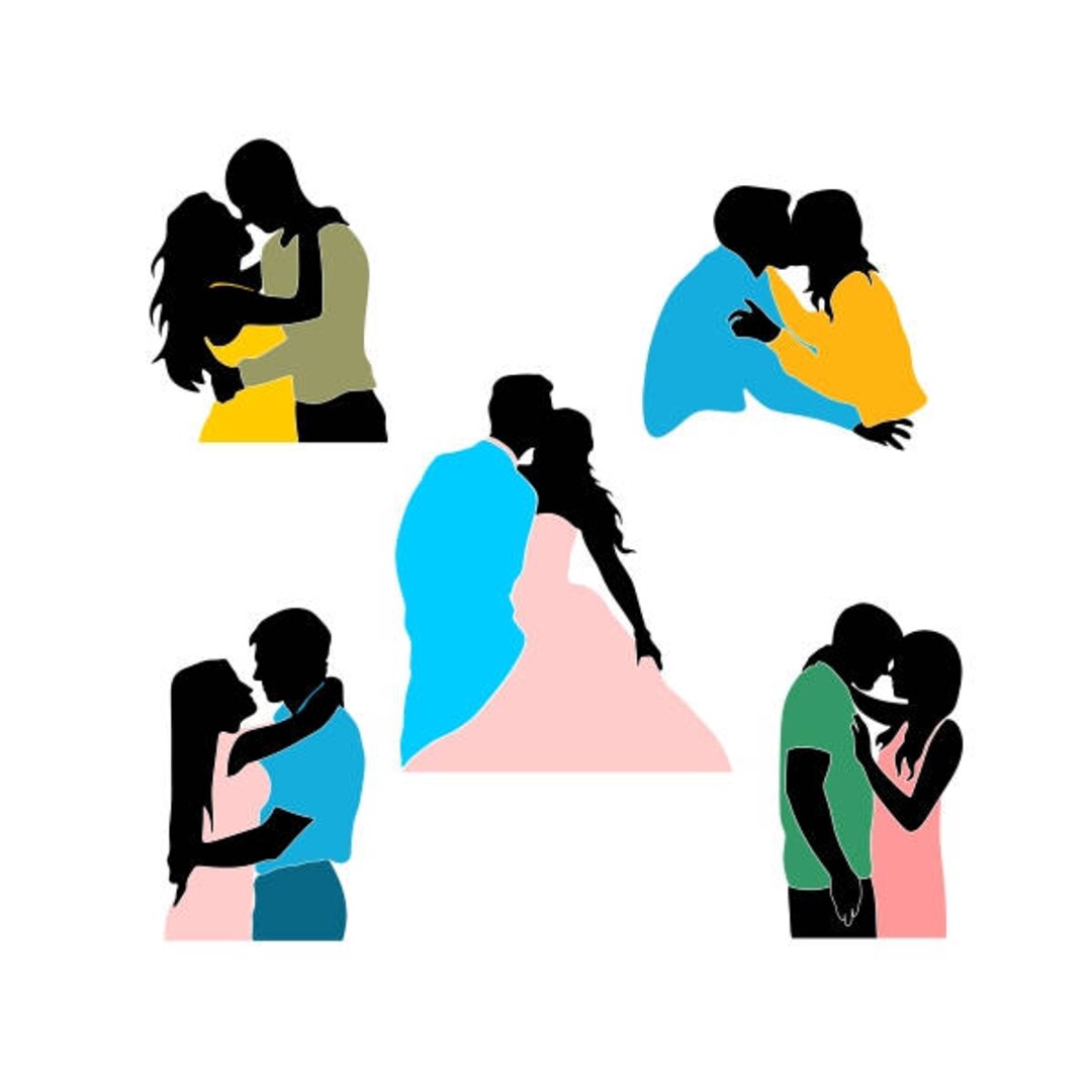 Sweet Couple Love Pack Cuttable SVG PNG DXF & Eps Designs Cameo File ...