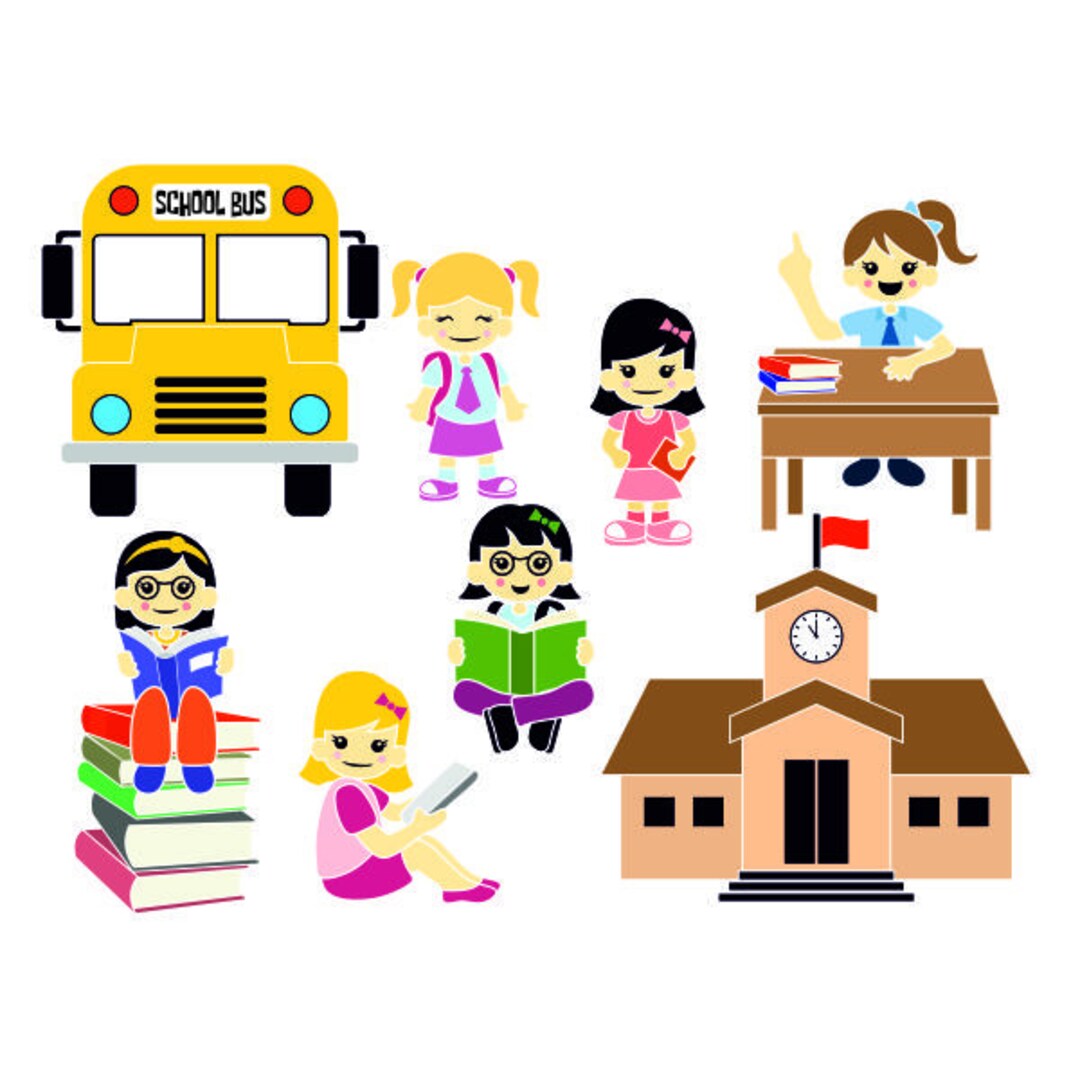 School Girl Student Teacher Cuttable Design SVG PNG DXF & Eps - Etsy