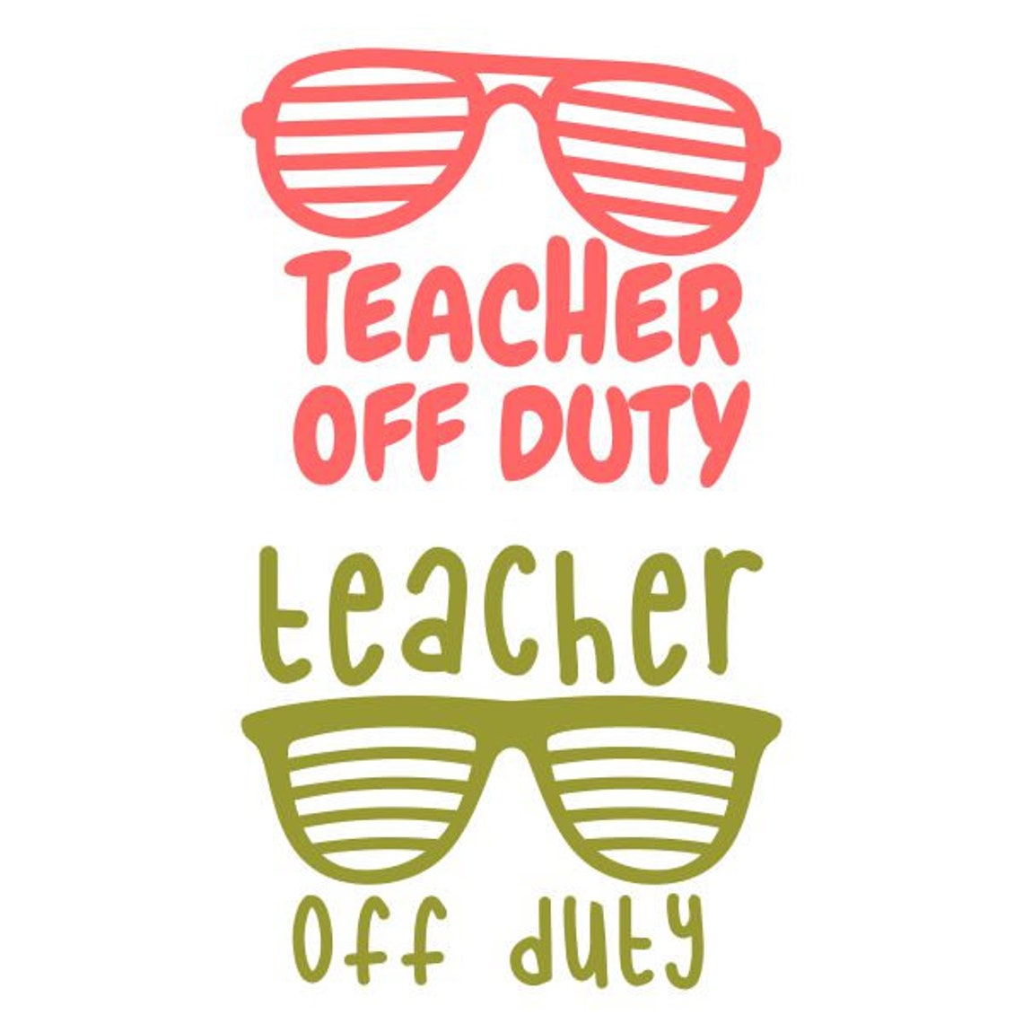Teacher off Duty School Cuttable Design SVG PNG DXF & Eps | Etsy