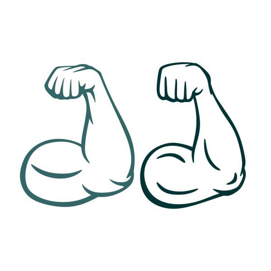 Work Out Muscle Arm Cuttable Design Pack SVG PNG DXF & Eps Designs ...