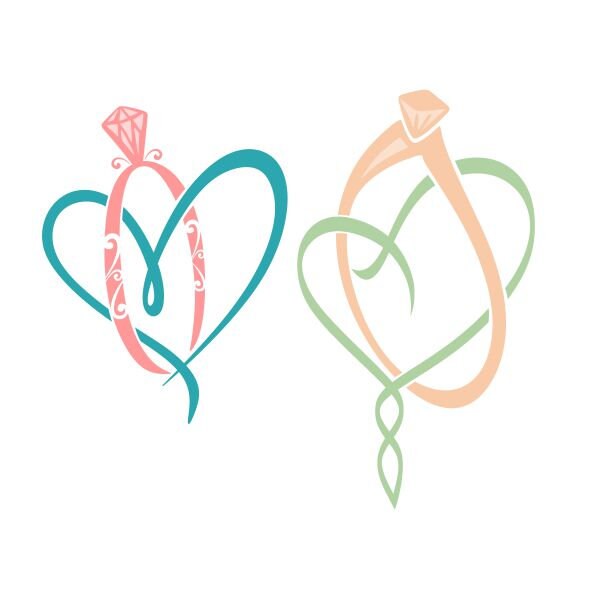 Ring Wedding Heart Love Cuttable Design SVG PNG DXF & Eps | Etsy