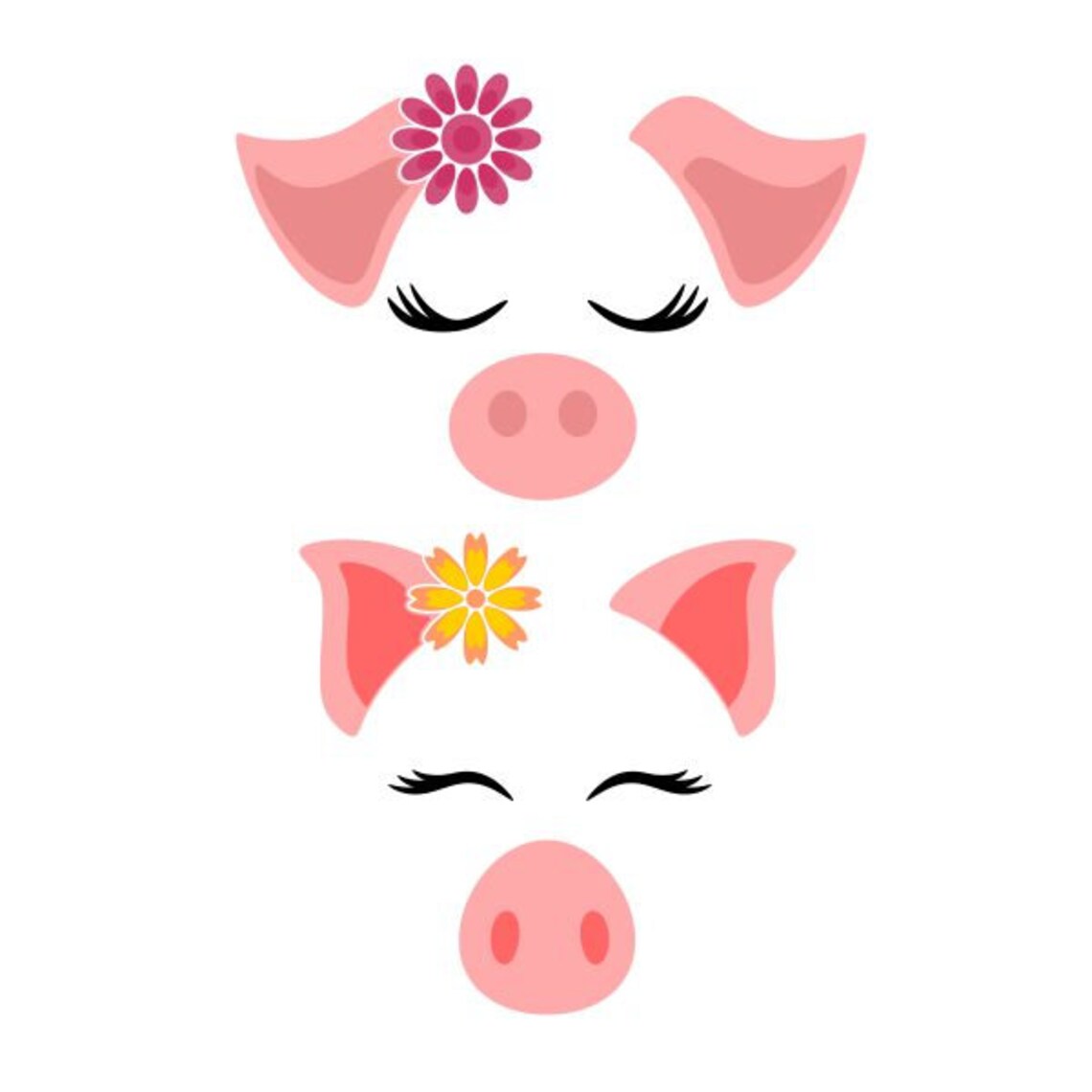 Pig Farm Animal Cuttable Design Pack SVG PNG DXF & Eps Designs - Etsy