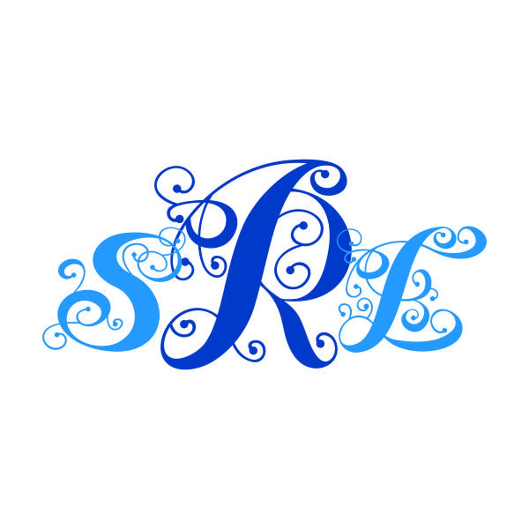Swirl Font Monogram Cuttable Design SVG PNG DXF & Eps Designs Cameo ...