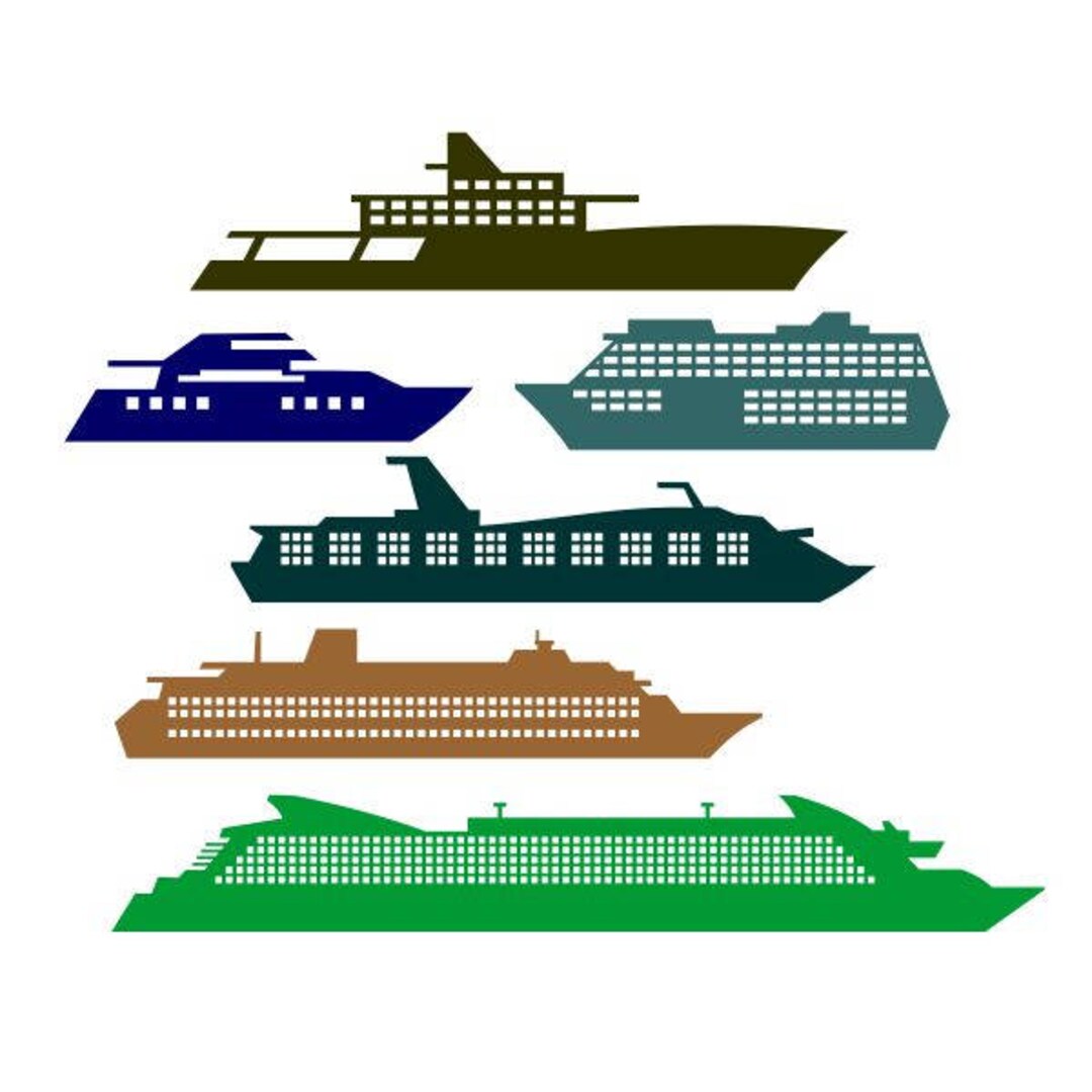 Cruise Ship Boat Cuttable Design SVG PNG DXF & Eps Designs Cameo File ...