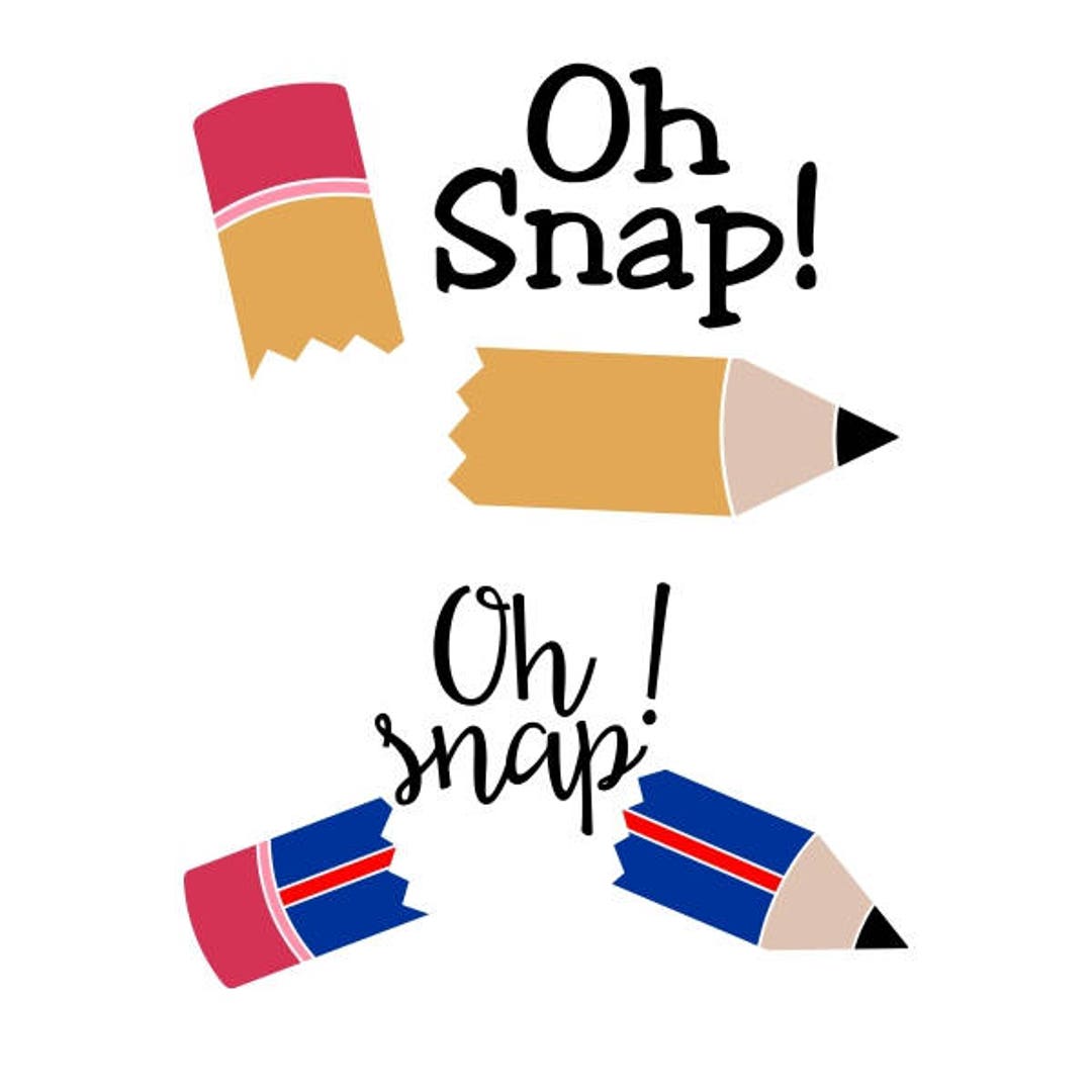 Oh Snap Pencil School Pack Cuttable Design SVG PNG DXF & Eps Designs ...