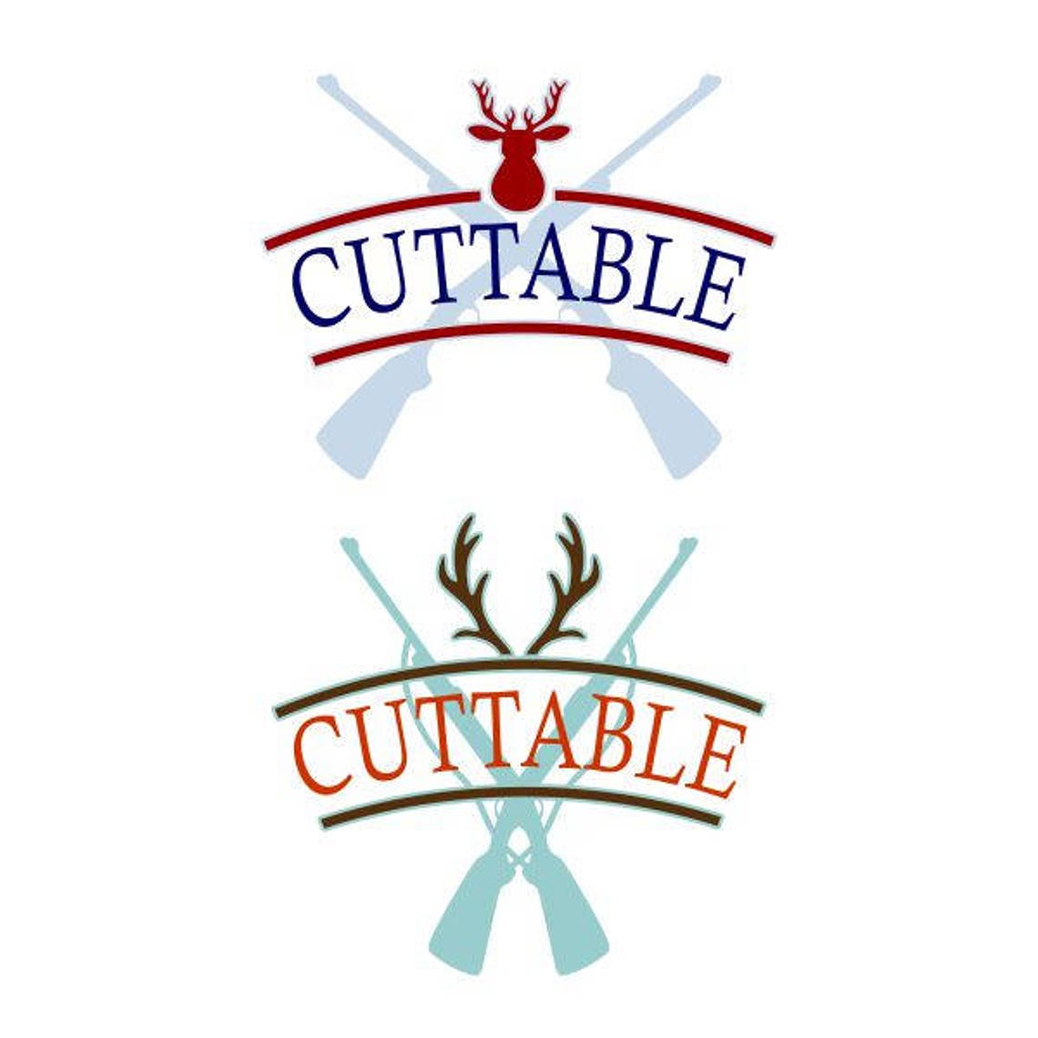 Deer Hunter Frame Cuttable Design SVG PNG DXF & Eps Designs - Etsy