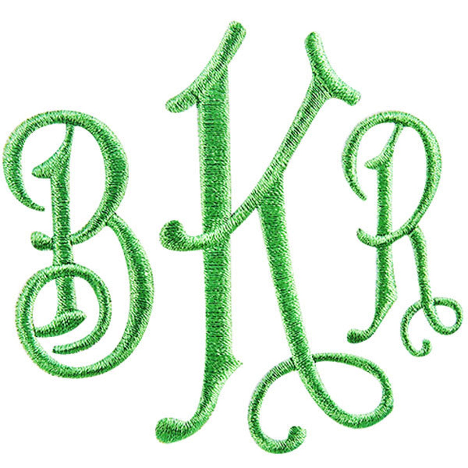 English Monogram Round Monogram Machine Embroidery Font | Etsy