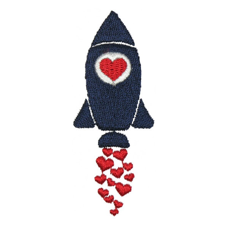 Rockets Love Heart Valentines Day Embroidery Design Monogram - Etsy