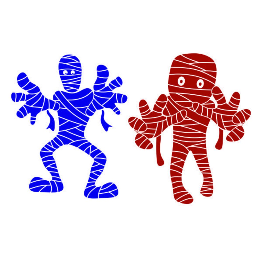 Mummy Monster Halloween Cuttable SVG PNG DXF & Eps Designs - Etsy