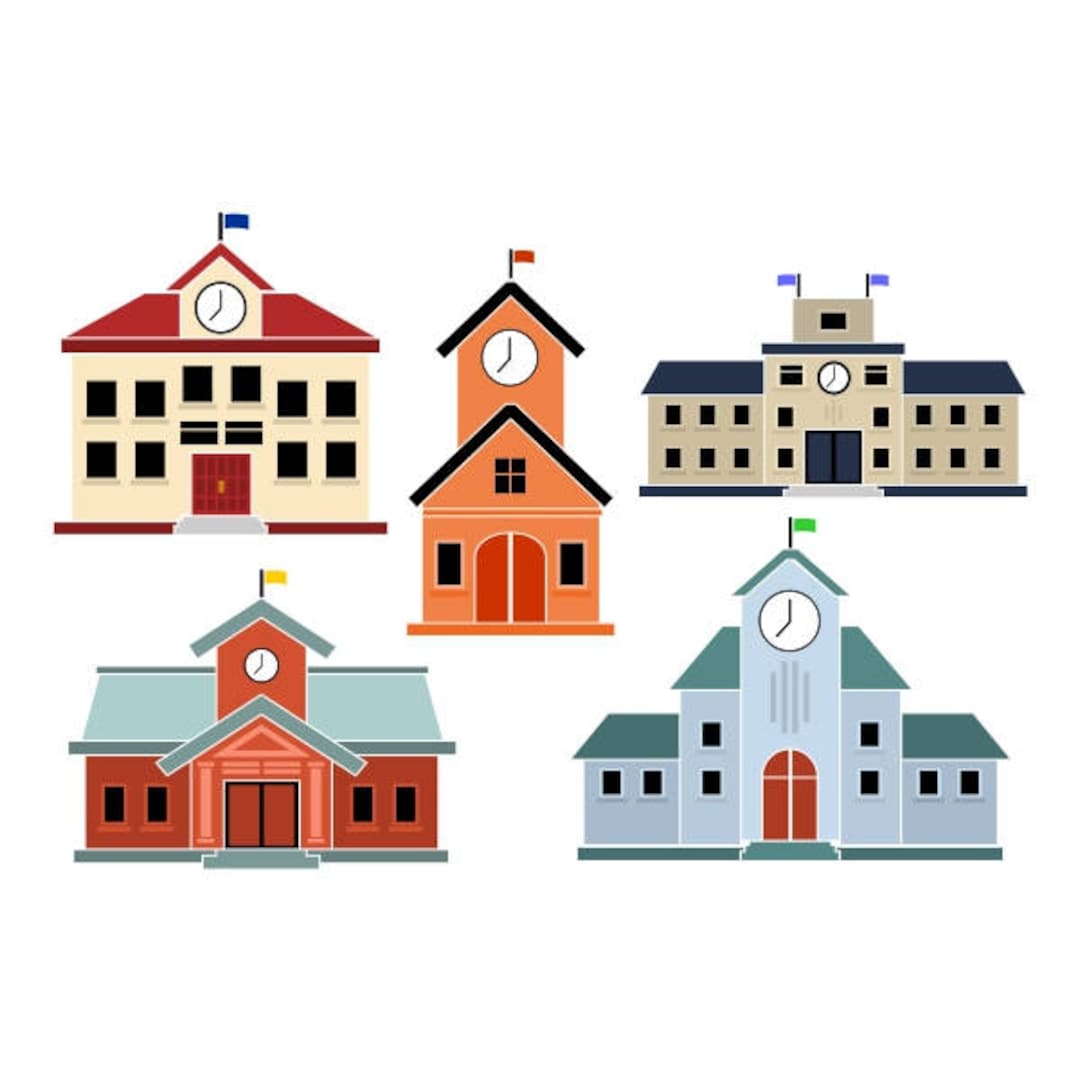 School House Cuttable Design SVG PNG DXF & Eps Designs Cameo File ...