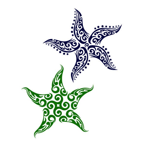 Starfish Ocean Cuttable Design SVG PNG DXF & Eps Designs Cameo - Etsy