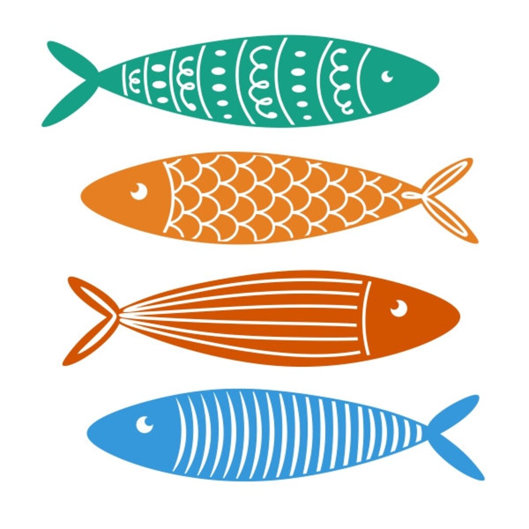 Cute Fishes Pack Pack Cuttable Design SVG PNG DXF & Eps Designs Cameo ...