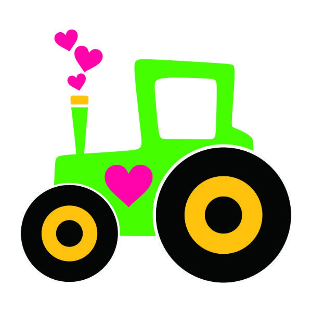 Love Tractor Valentines Day Farm Cuttable Design SVG PNG DXF & Eps ...