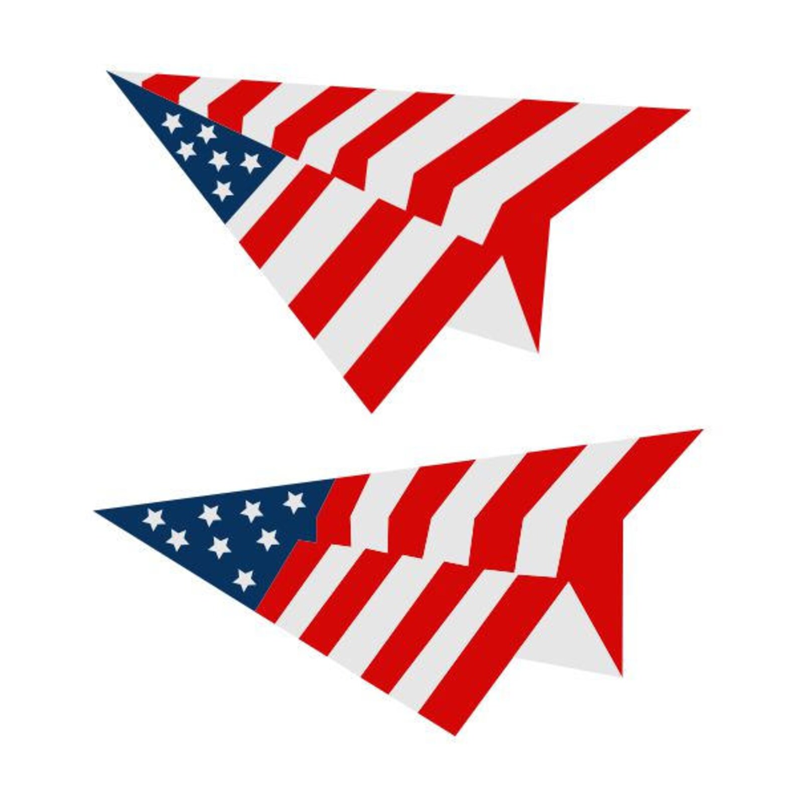 Paper Plane Usa Flag Cuttable Design SVG PNG DXF & Eps Designs - Etsy