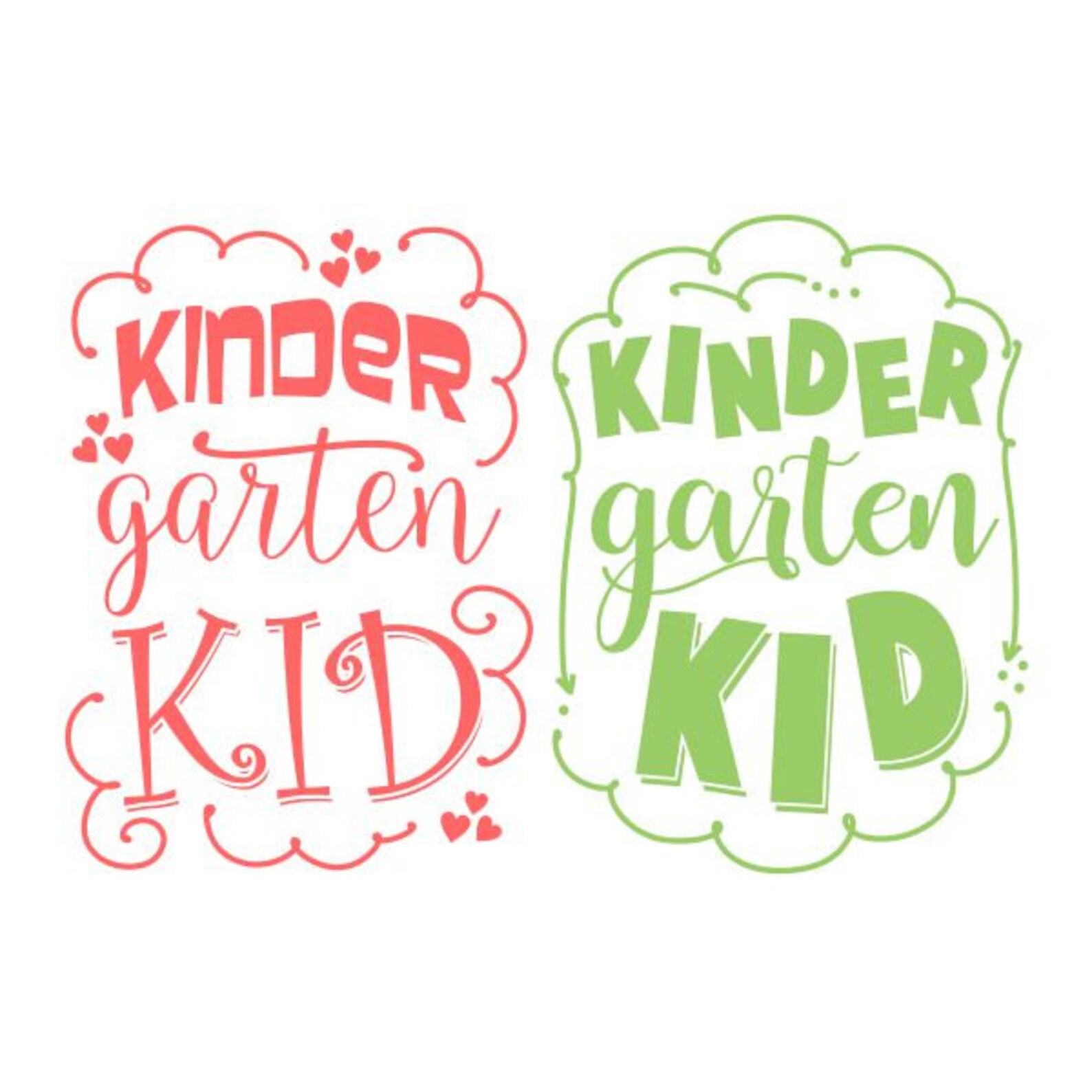Kindergarten Kinder Garten Kid School Cuttable Design SVG PNG | Etsy