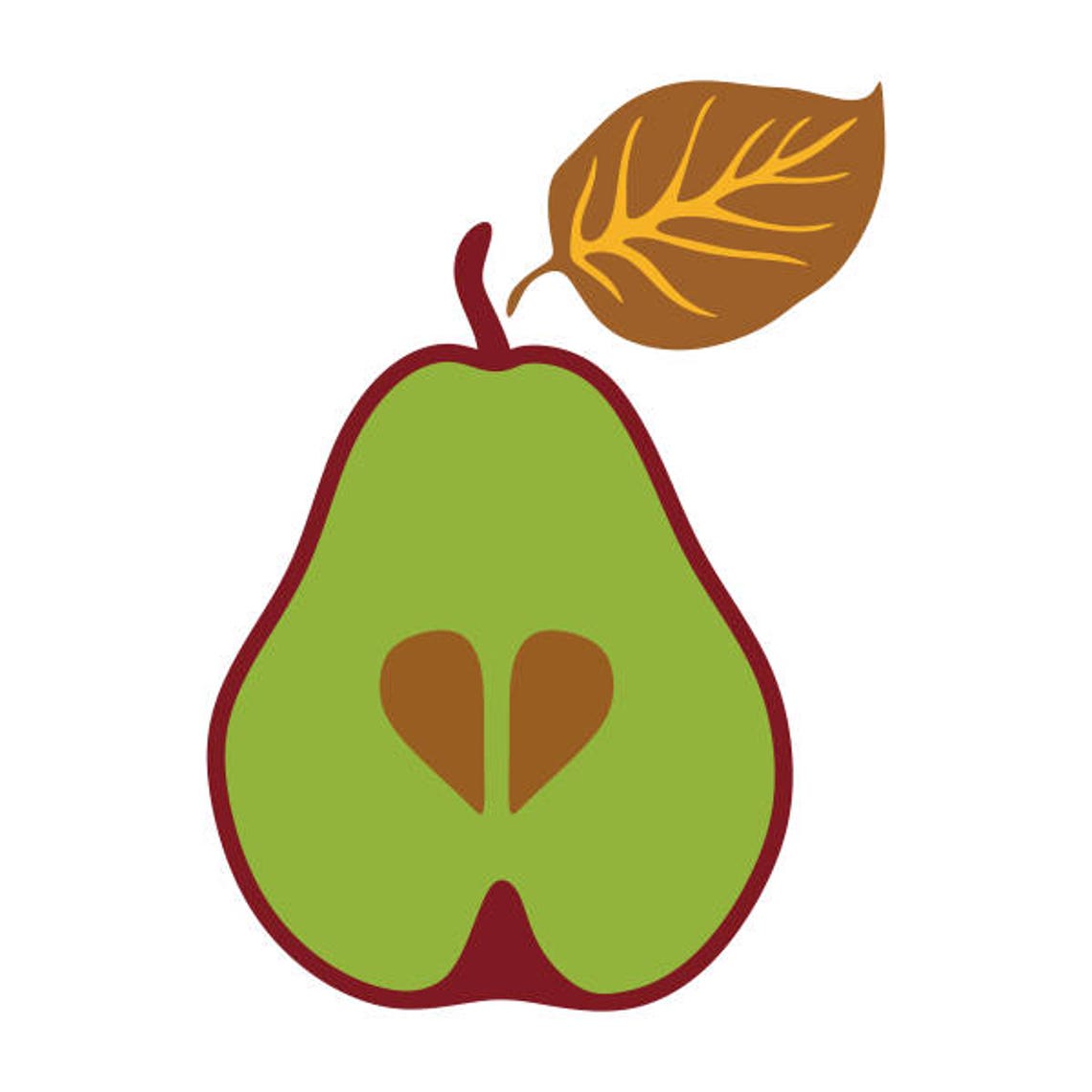 Pear Fruit Cuttable Design SVG PNG DXF & Eps Designs Cameo - Etsy