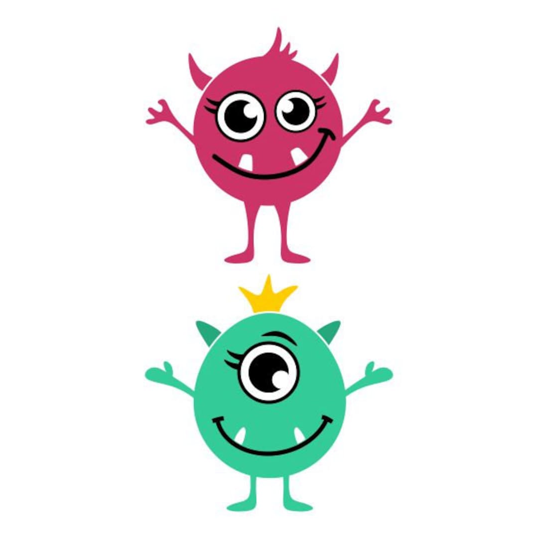 Monster Cuttable Design SVG PNG DXF & Eps Designs Cameo File Silhouette ...