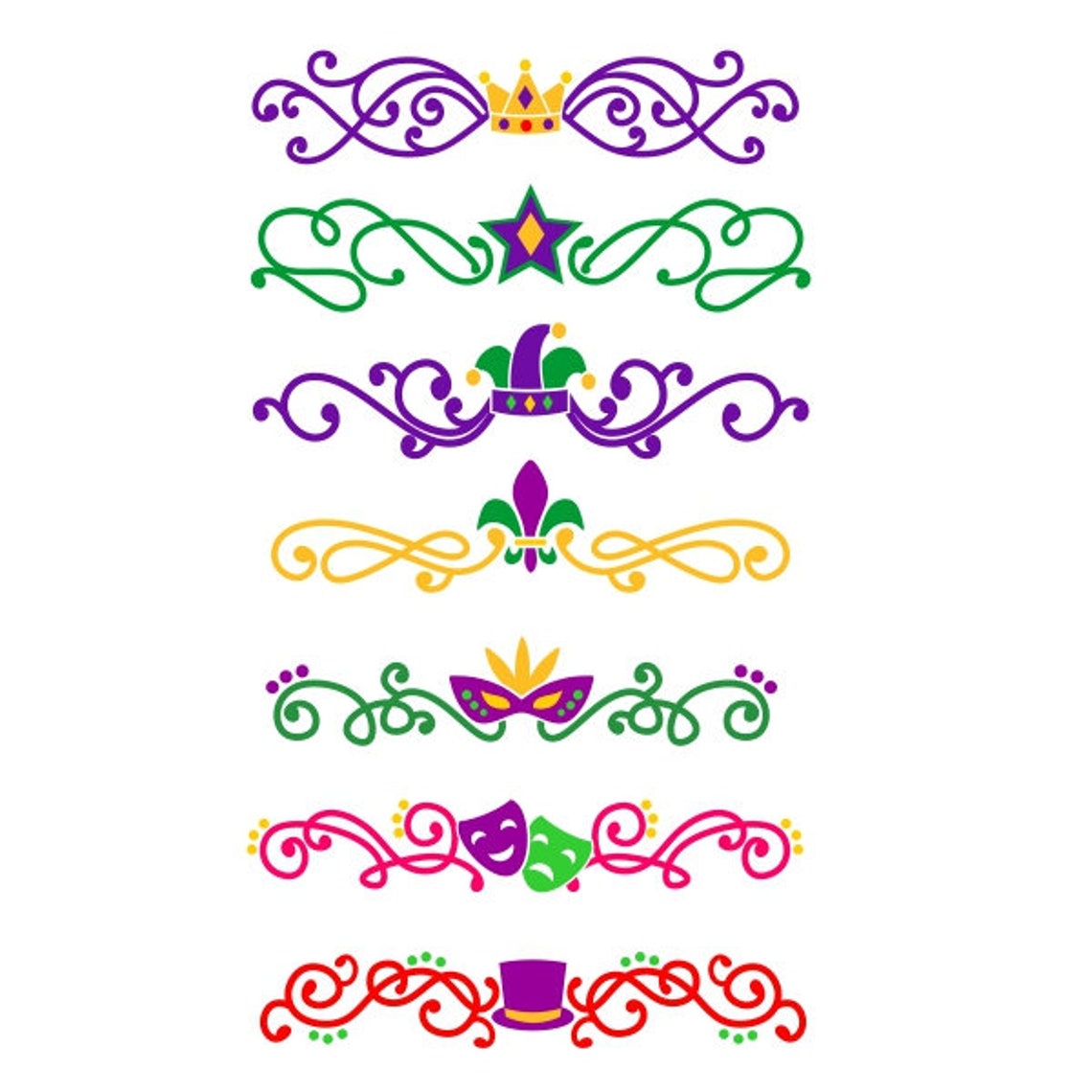 Mardi Gras New Orleans Cuttable Design SVG PNG DXF & Eps | Etsy