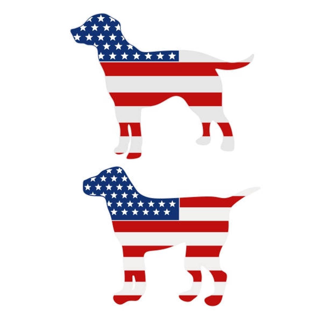 Dog Usa Flag Cuttable Design SVG PNG DXF & Eps Designs Cameo File ...