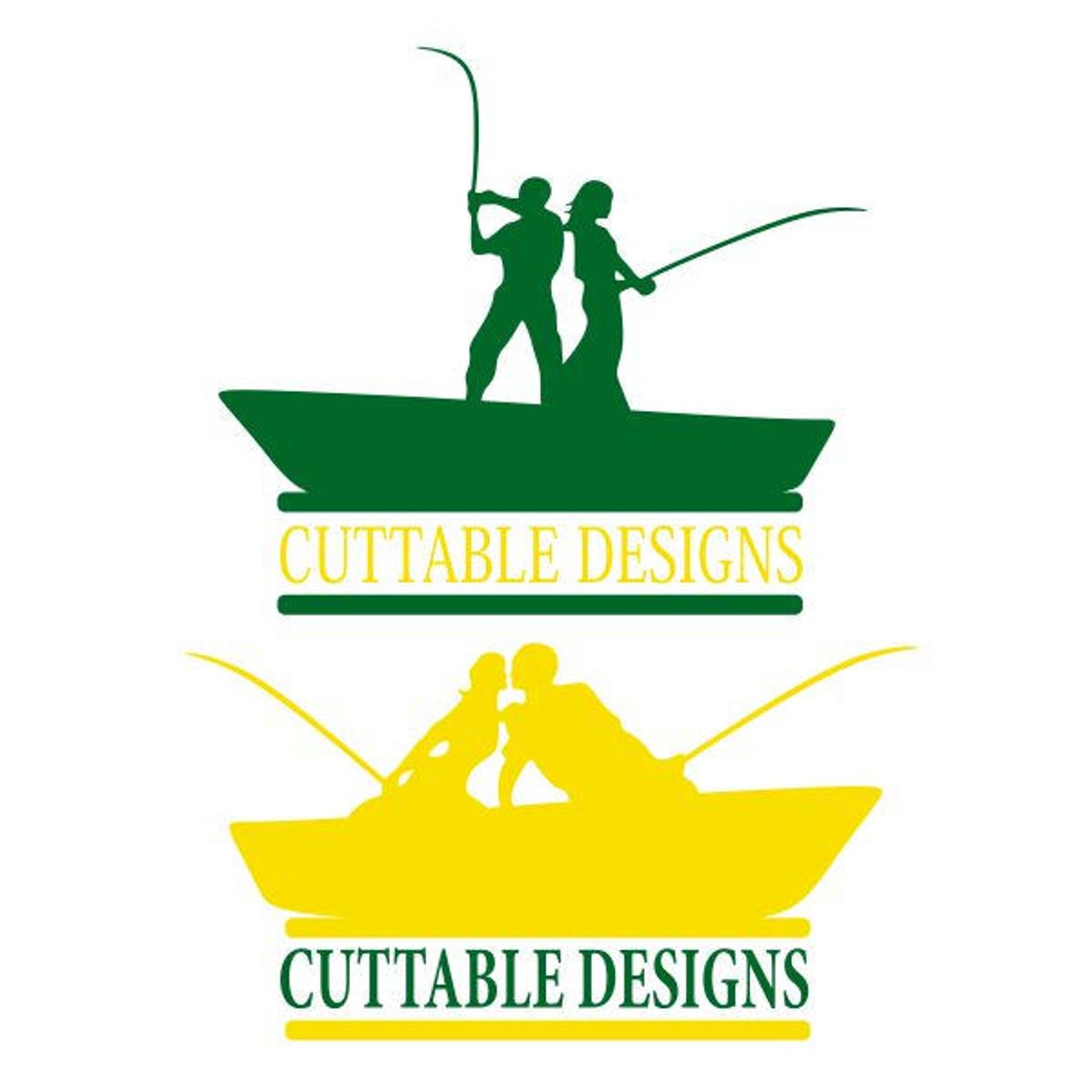 Fishing Boat Frame Monogram Cuttable Design SVG PNG DXF & Eps - Etsy