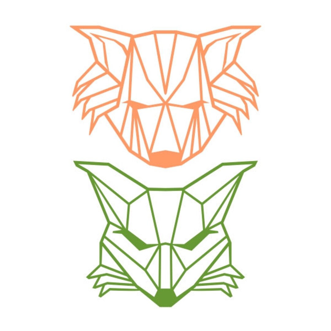 Fox Geometric Images Decal Cuttable Design SVG PNG DXF & Eps Designs ...