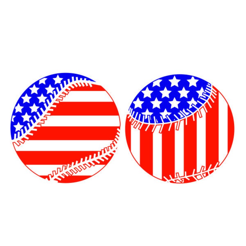 Baseball Flag Usa United States of America Cuttable Design SVG - Etsy