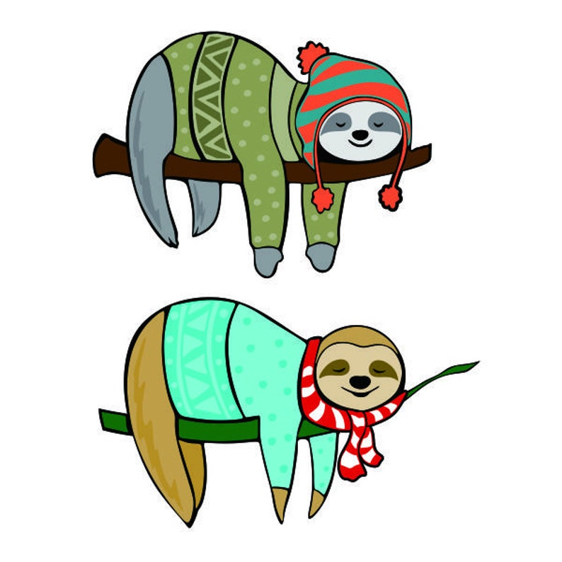 Sloth Sleeping Animal Cuttable Design Pack SVG PNG DXF & Eps - Etsy