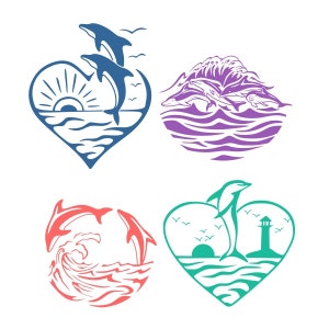 Retro Dolphin Pack Cuttable Design SVG PNG DXF & Eps Designs Cameo File ...