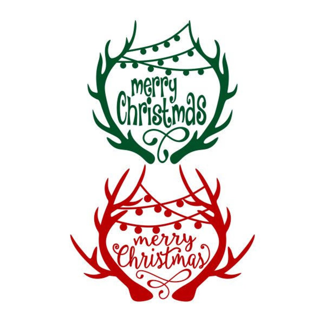 Deer Reindeer Merry Christmas Cuttable Design SVG PNG DXF & Eps Designs ...
