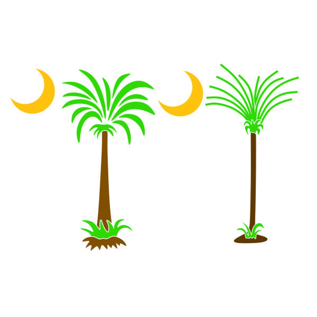 South Carolina Palmetto Palm Tree Cuttable SVG PNG DXF & Eps Designs ...