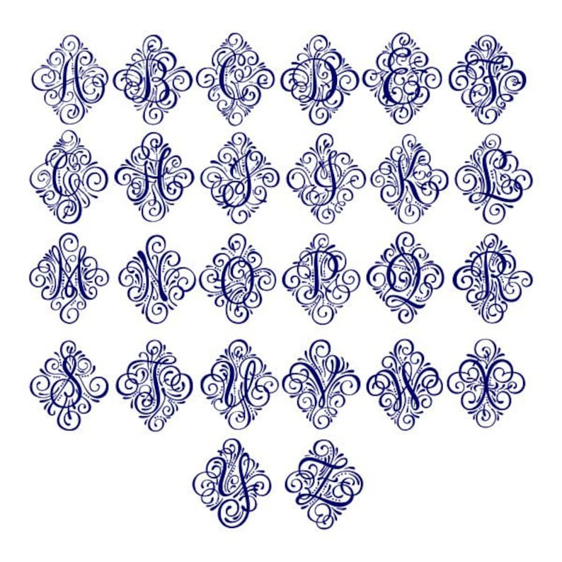 Scroll Font Cuttable Design SVG PNG DXF & eps Designs Cameo | Etsy