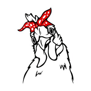 Hen Bandana Pack Cuttable Design SVG PNG DXF & Eps Designs Cameo File ...