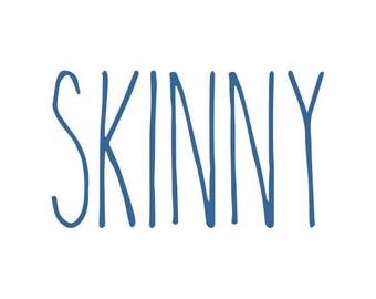 Skinny font | Etsy