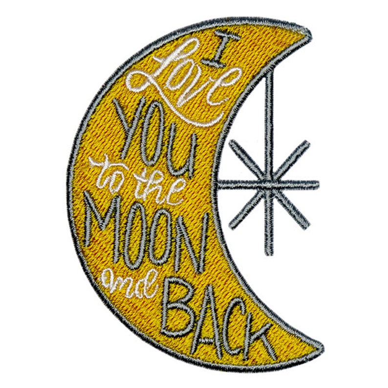 I Love You to the Moon and Back Valentines Day Embroidery - Etsy