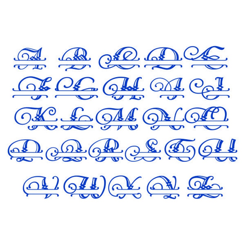Split Diamond Font Cuttable Design SVG PNG DXF & Eps Designs - Etsy