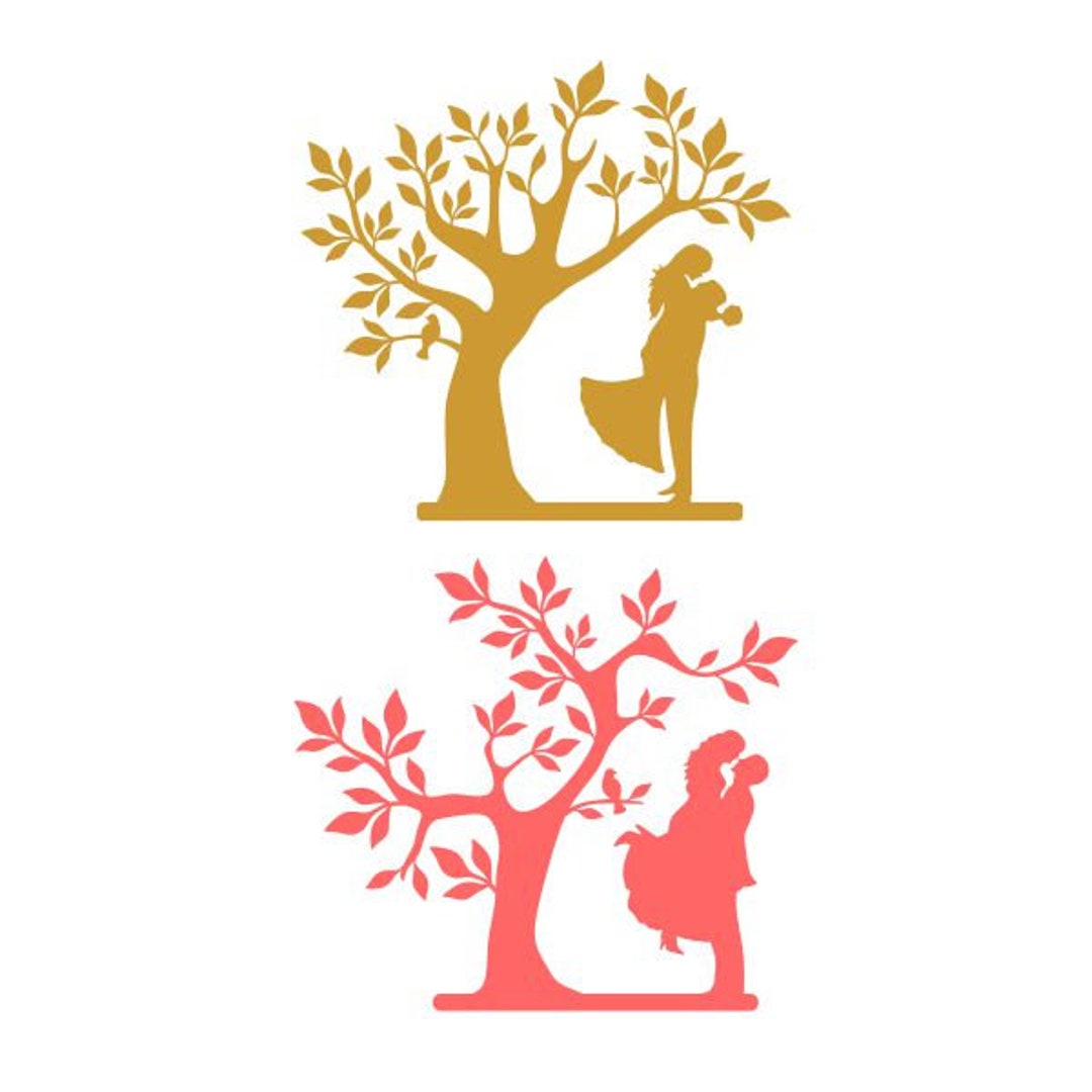 Bride Groom Tree Wedding Cuttable Design SVG PNG DXF & Eps Designs ...