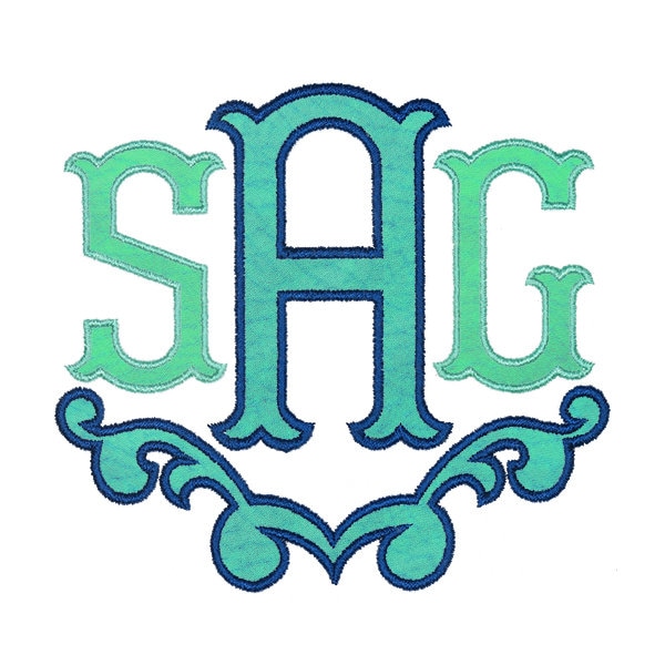 Monogram Applique - Etsy