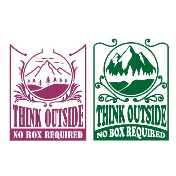 Think Outside No Box Required Word Cuttable Design SVG PNG DXF - Etsy