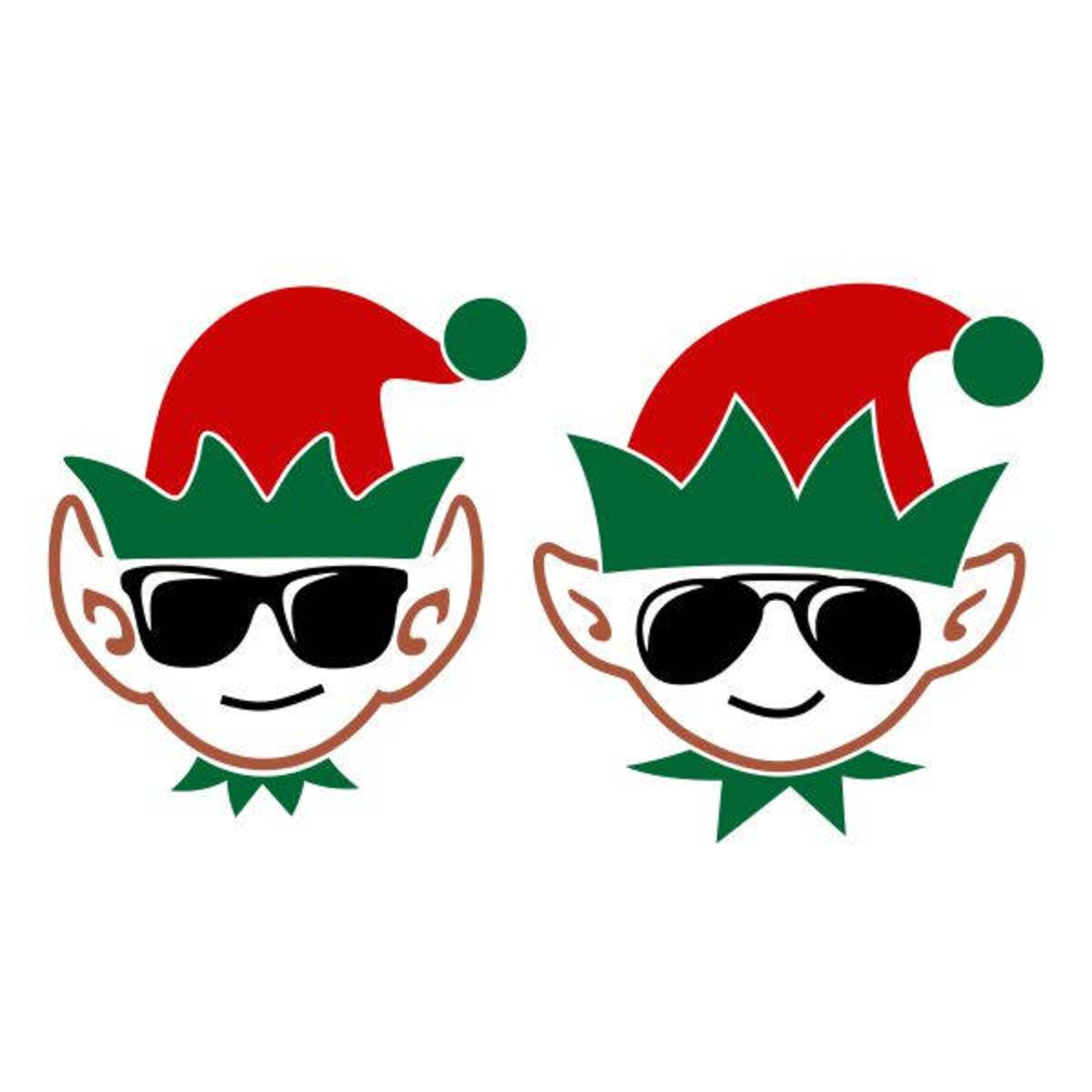 Elf Hip Sunglasses Christmas Cuttable Design SVG PNG DXF & Eps | Etsy