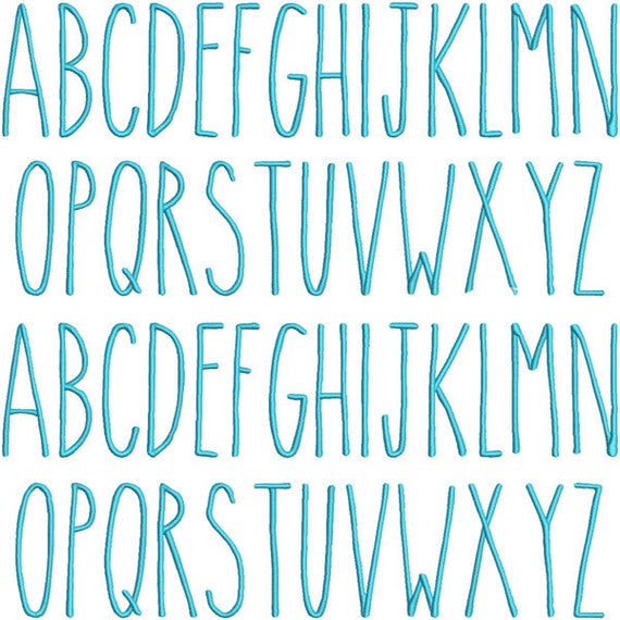Craft Supplies & Tools Eli Skinny Embroidery Font Monogram Alphabet ...