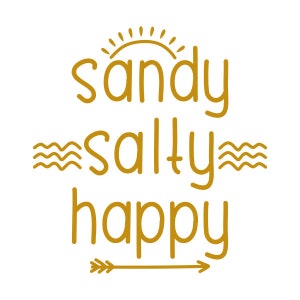 Sandy Salty Happy Pack Cuttable Design SVG PNG DXF & Eps Designs Cameo ...