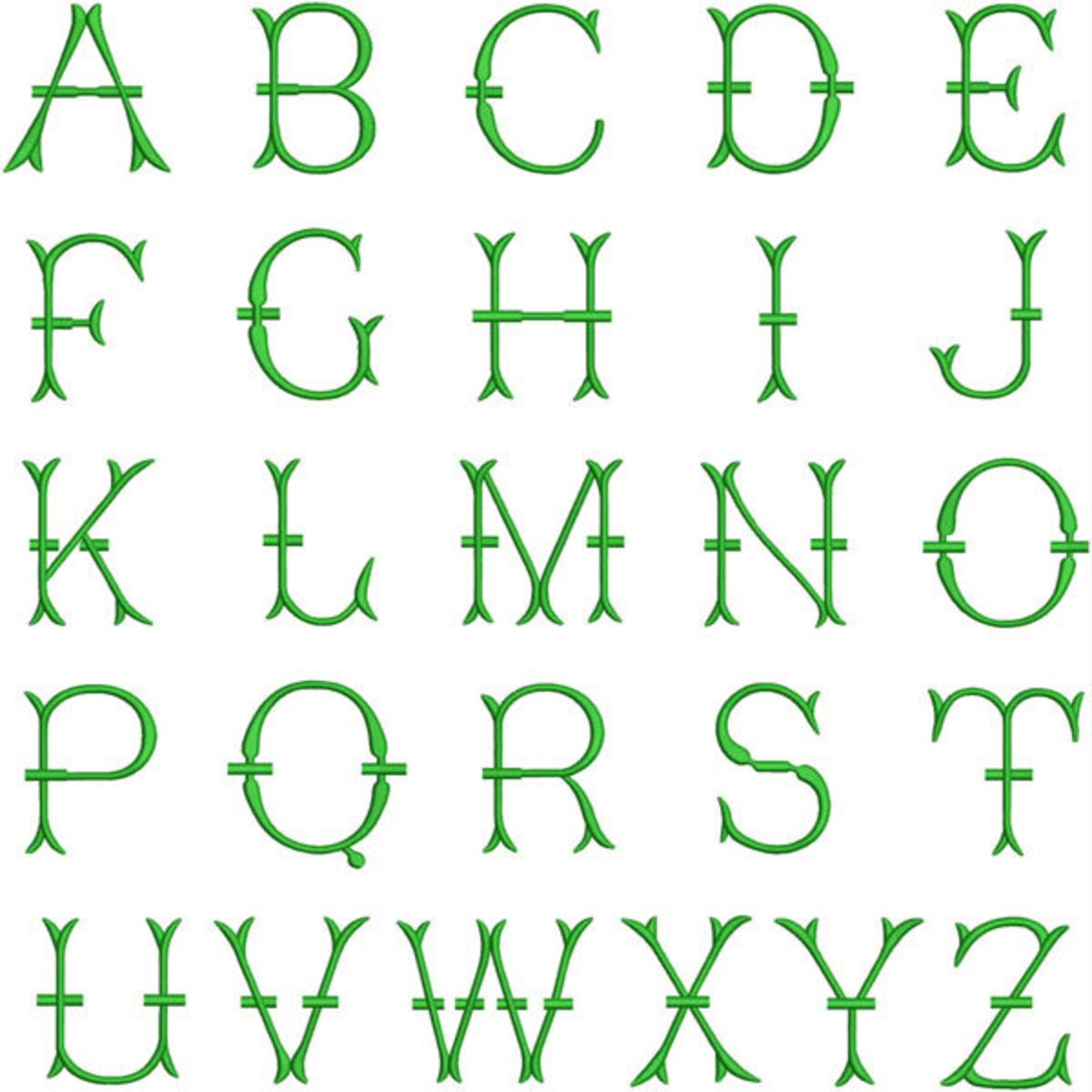 Victorian Monogram Machine Embroidery Font Alphabet Letters - Etsy