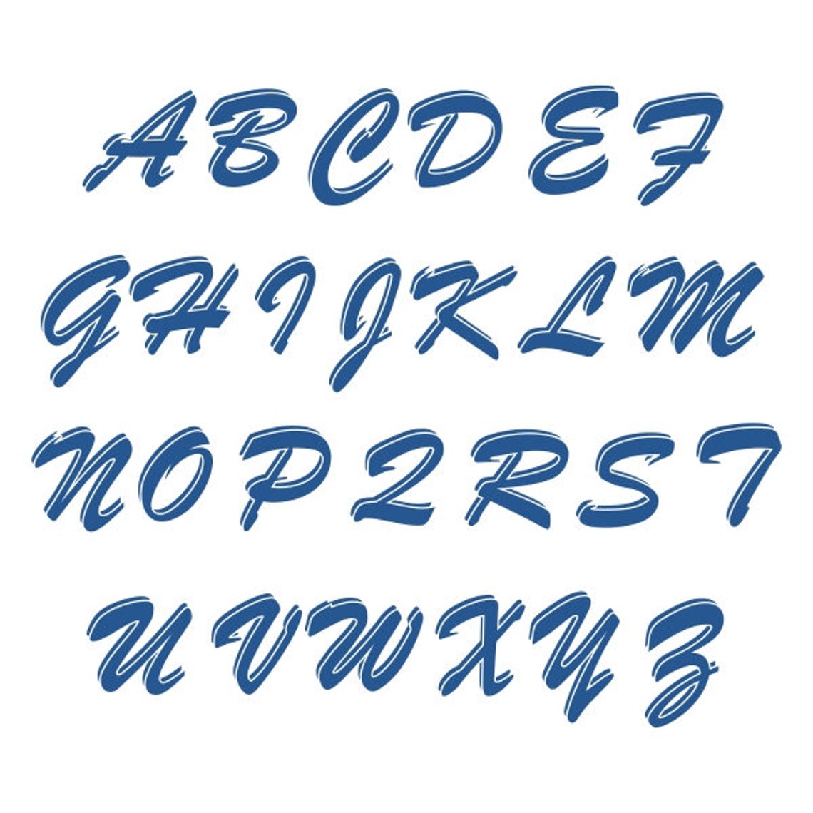 Script Shadow Font Monogram Cuttable Design SVG PNG DXF & Eps - Etsy