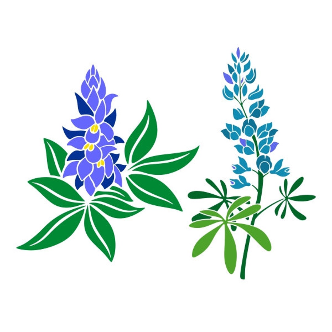 Bluebonnet Texas Pack Cuttable Design SVG PNG DXF & Eps Designs Cameo ...