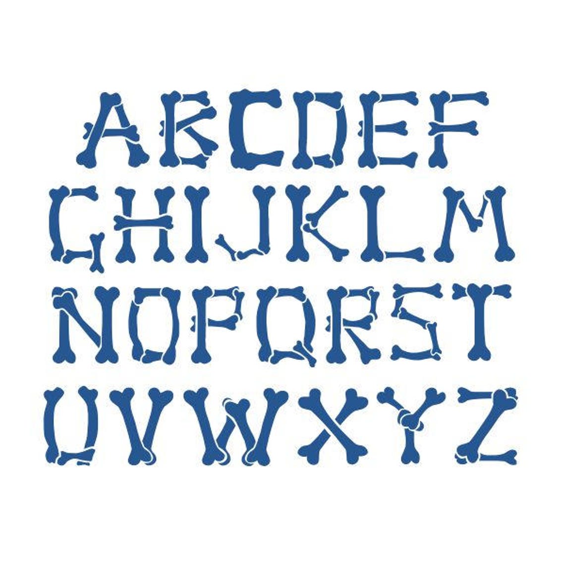 Bones Halloween Font Cuttable Design SVG PNG DXF & Eps Designs | Etsy